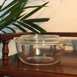 Pyrex | Kitchen | Mini Pyrex Clear Glass Baking Dish With Lid | Poshmark